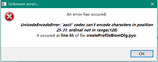STAMP: unknown error – Unicode encode error | BIO-SPRING